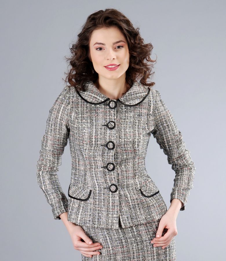 Sacou din bucle multicolor multicolor - YOKKO